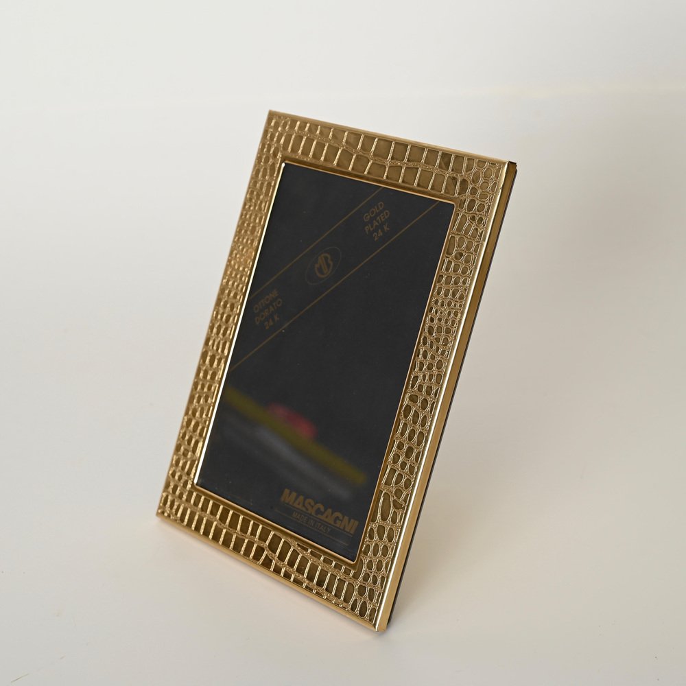 Mid-Century Modern Italian 24k Gold Brass Photo Frame from Mascagni ...