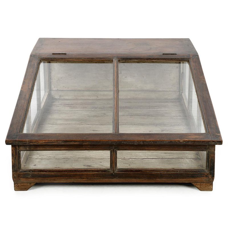 Wooden Display Case on Legs for sale at Pamono