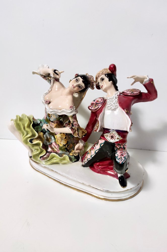 Vintage Ceramic Torero and Flamenco Dancer Figurines attributed to ...