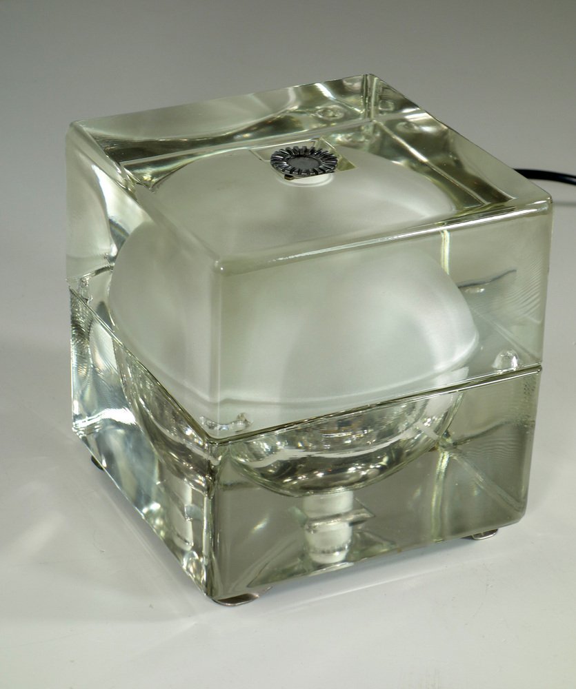 Italian Optical Glass Table Lamp from Fidenza Vetraria, 1960s for sale ...