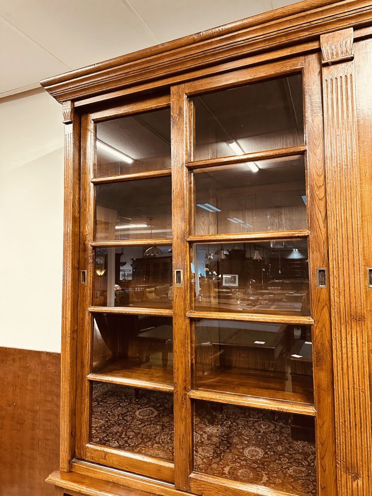 Large Classic Oak Library Bookcase for sale at Pamono