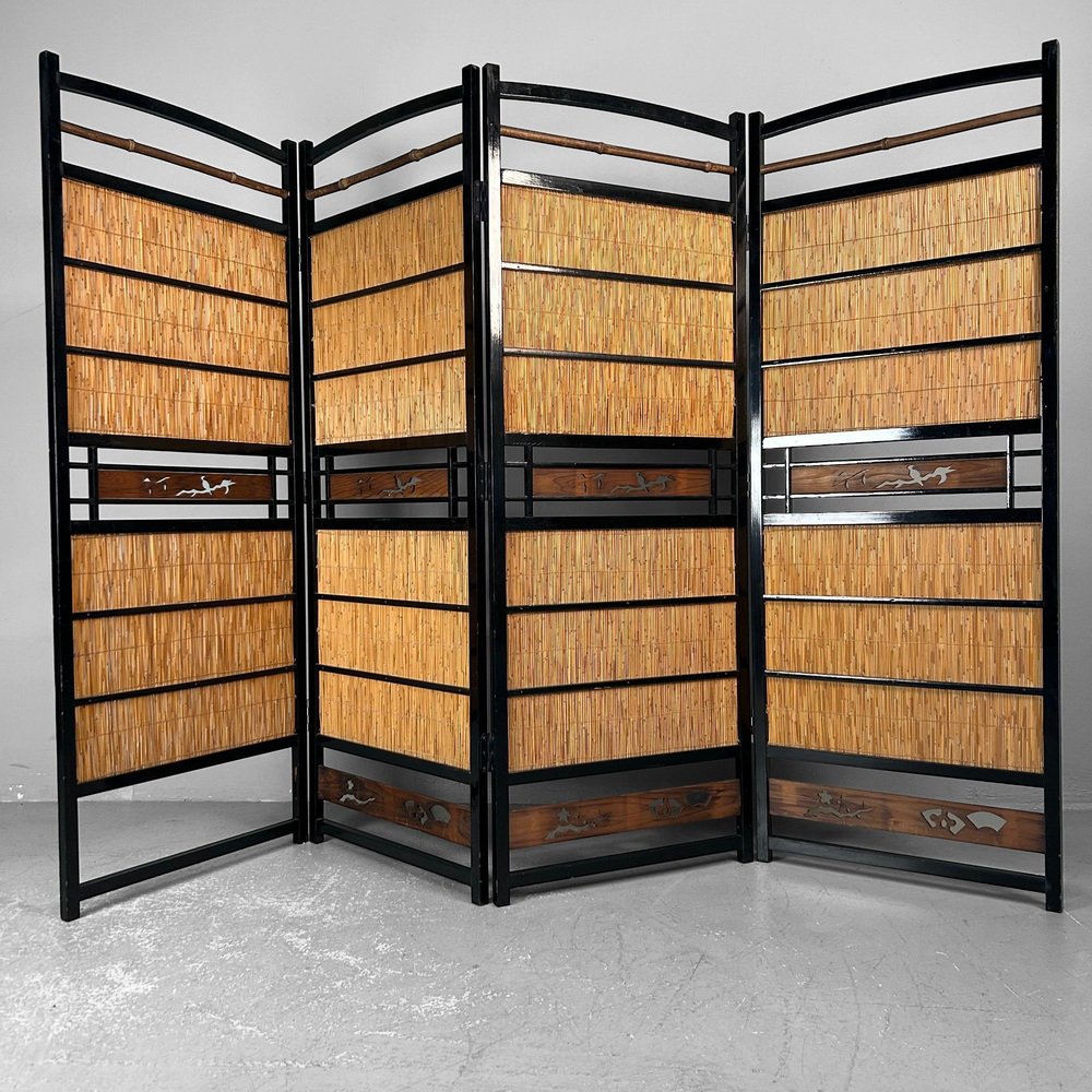 Vintage Japanese Folding Screen, 1960s for sale at Pamono