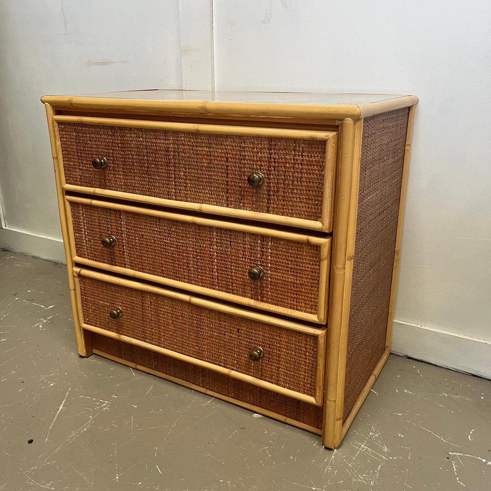Cane Chest of 3 Drawers for sale at Pamono