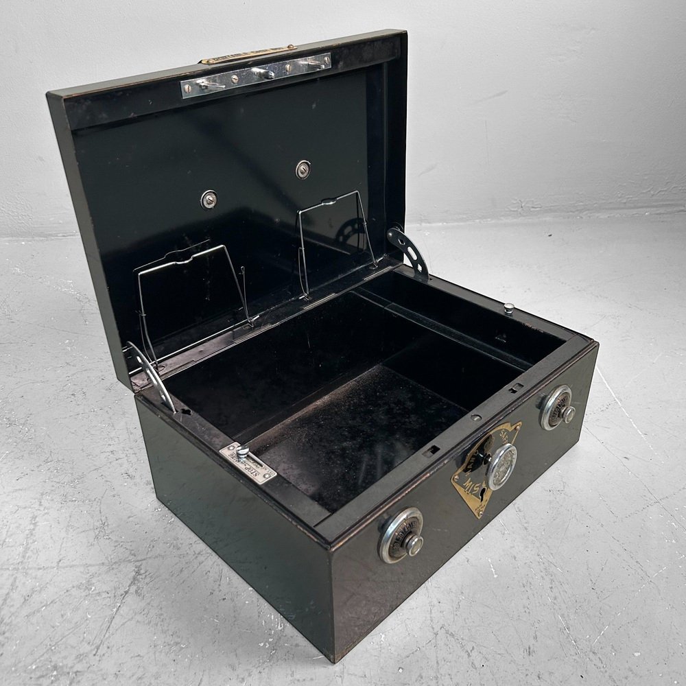 Vintage Japanese Metal Money Safe, 1950s for sale at Pamono