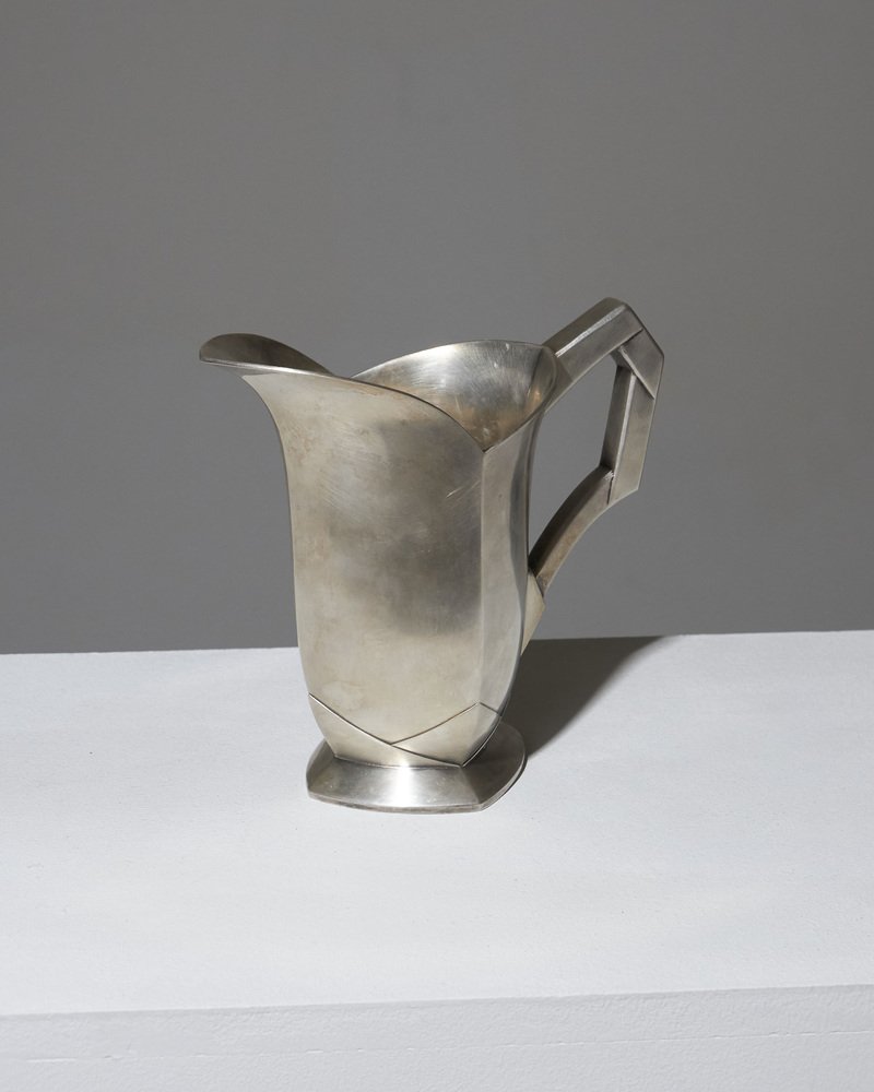 Art Deco Silver-Metal Pitcher from Christofle, 1930s for sale at Pamono