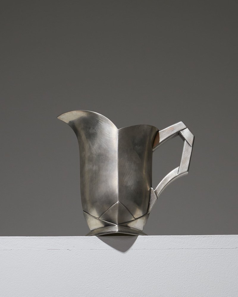 Art Deco Silver-Metal Pitcher from Christofle, 1930s for sale at Pamono