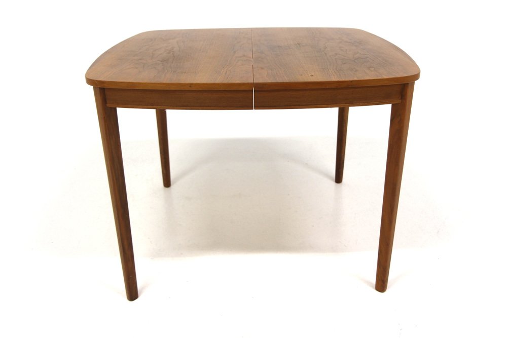 Scandinavian Walnut Dining Table, Sweden, 1960s for sale at Pamono