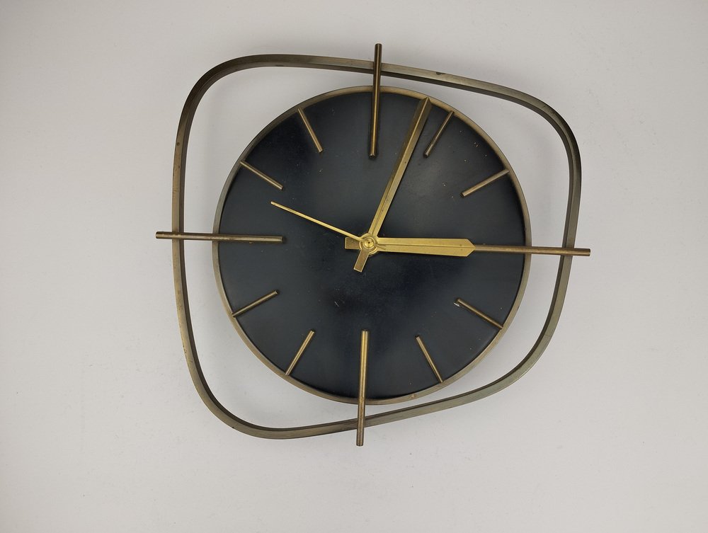 German Asymmetrical Wall Clock from Meister Anker, 1950s for sale at Pamono