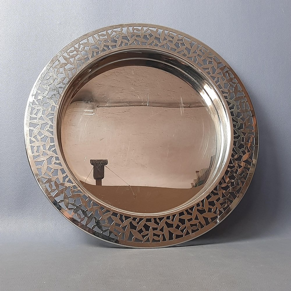 Stainless Steel Tray by Marta Sansoni for Alessi, 1970s for sale at Pamono
