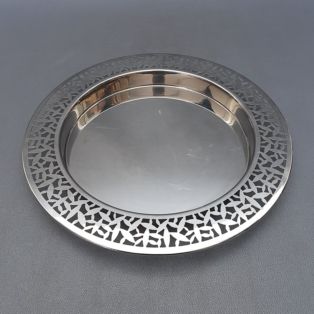 Stainless Steel Tray by Marta Sansoni for Alessi, 1970s for sale at Pamono