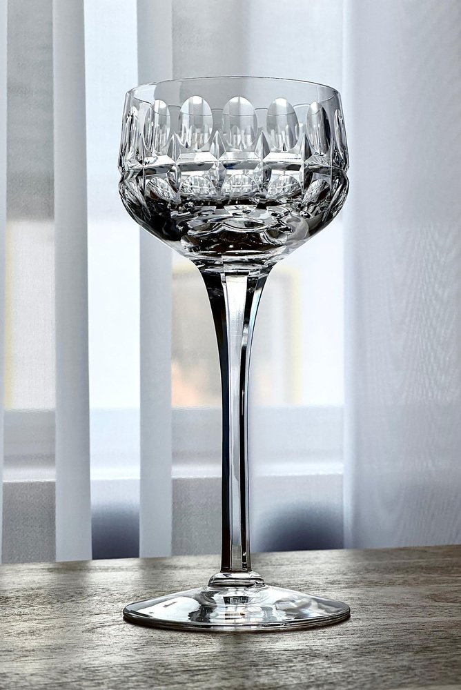 Vintage Hand-Cut Crystal Hock Wine Glasses from Royal Brierley, Set of ...