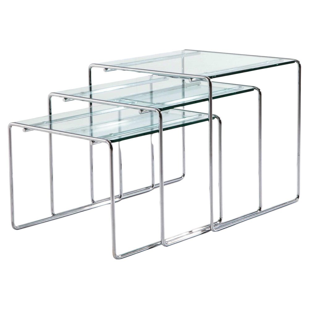Set of Marcel T Nesting Tables by Kazuhide Takahama for Cassina, Set of ...
