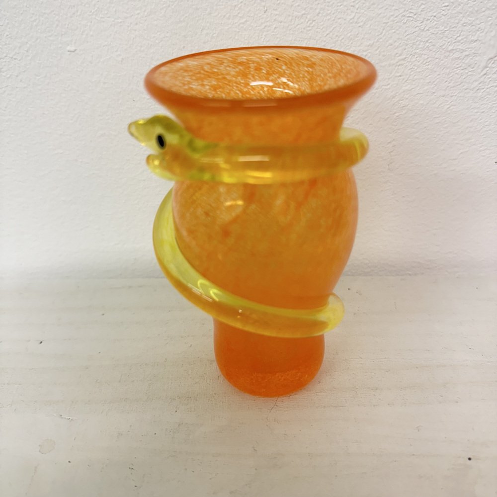 Miniature Vase Snake by Ulrica Hydman for Kosta Boda, Sweden, 1990s for ...
