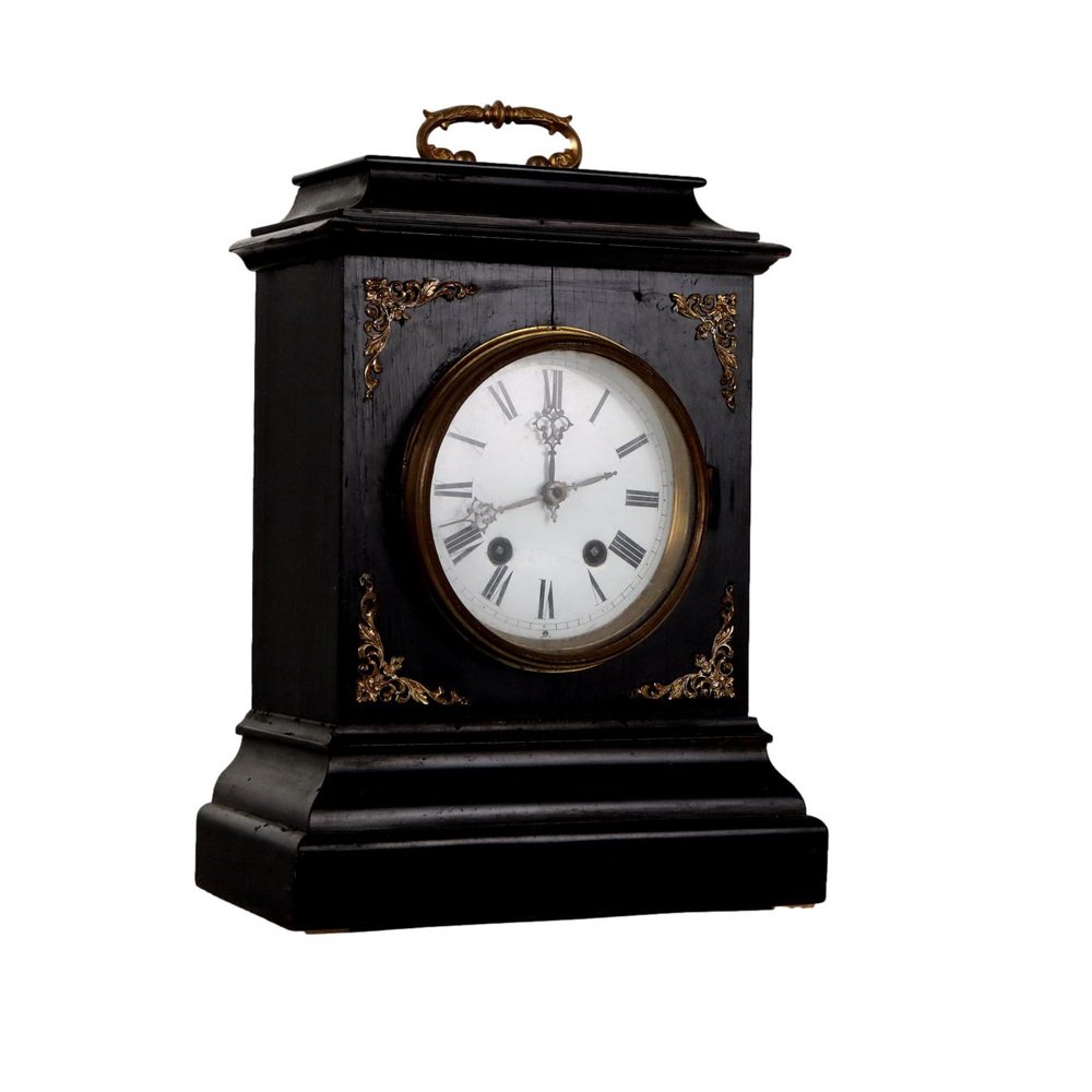 Wooden Freestanding Clock for sale at Pamono