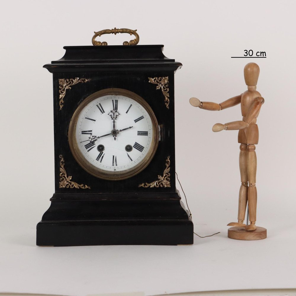 Wooden Freestanding Clock for sale at Pamono