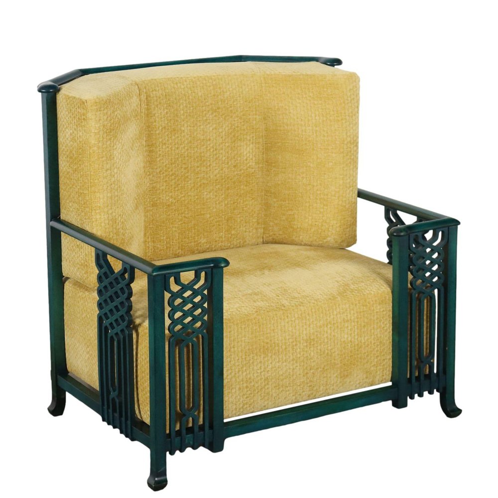 Vintage Prototype of Armchair in Foam and Velvet, 1980s for sale at Pamono