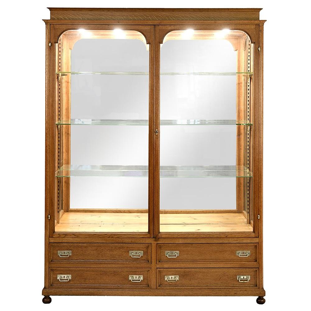 Large 19th Century Exhibition Display Cabinet for sale at Pamono