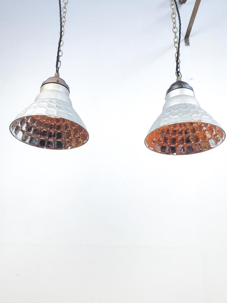 Mercury Glass and Brass Giso Confectory Light from Gispen, 1920s for ...