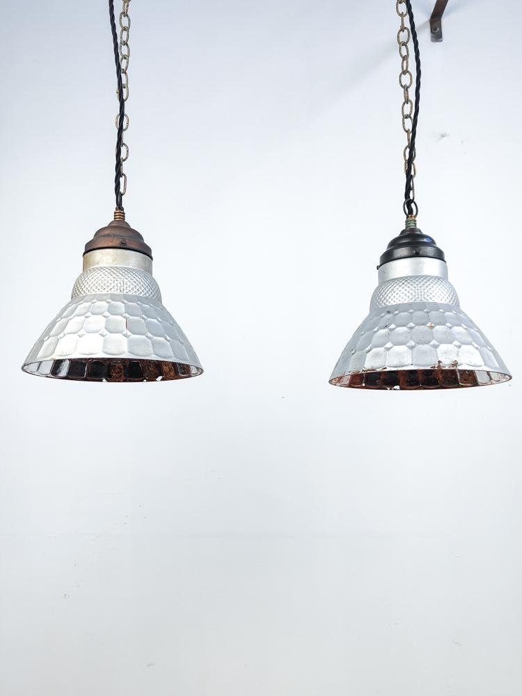Mercury Glass and Brass Giso Confectory Light from Gispen, 1920s for ...