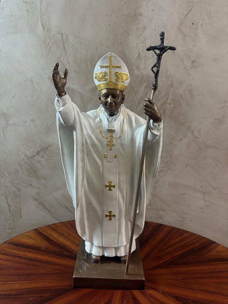Christian Maas, Pope John Paul II, 2005, Bronze for sale at Pamono