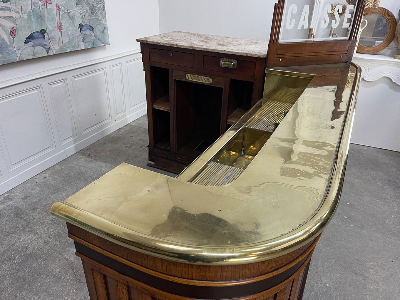 Bar Counter with Engraved Window, 1950s for sale at Pamono
