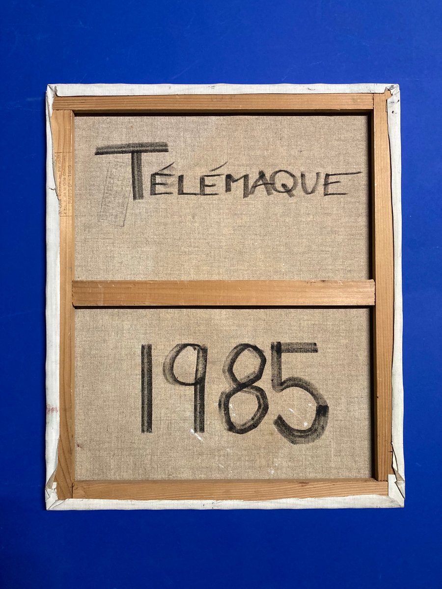 Borkin, Télémaque, Collage & Acrylic on Canvas, 1985 for sale at Pamono