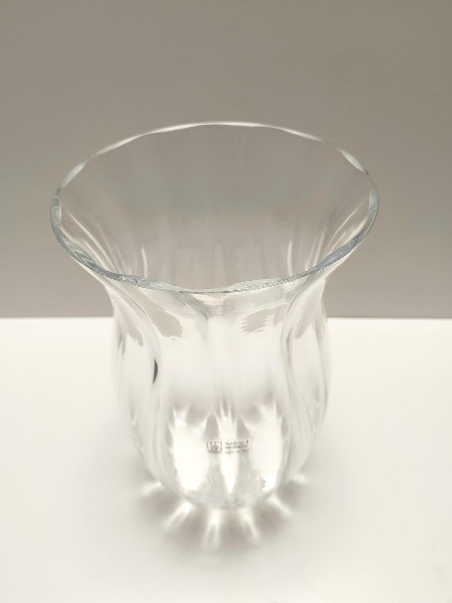 Transparent Murano Glass Vase by Moretti and Nason, Italy, 1990s for ...
