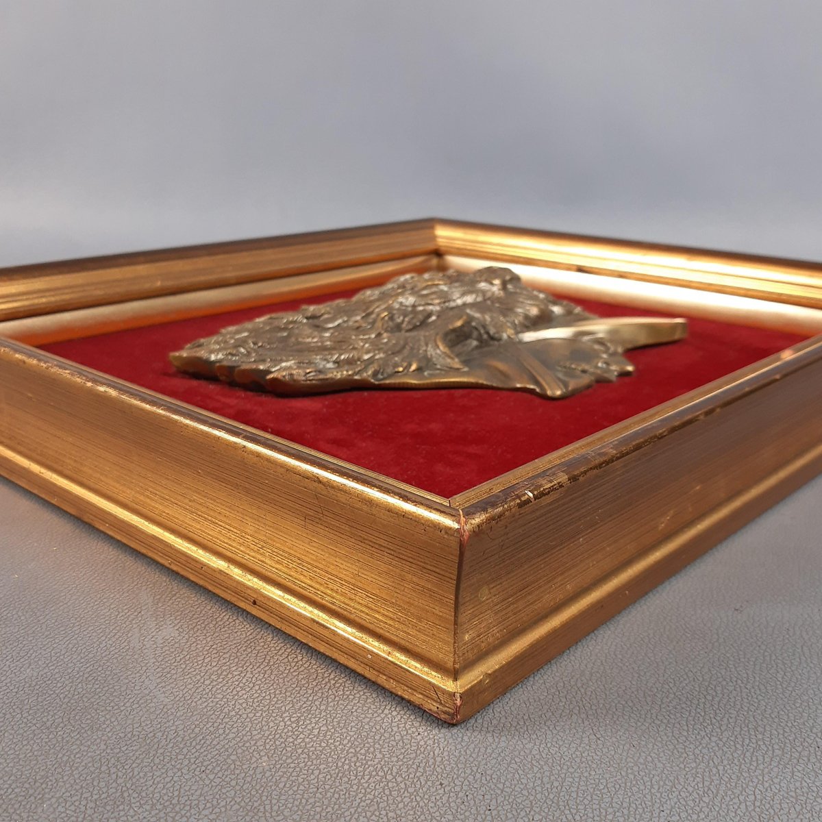 Small Bronze High Relief with Caprera Raising the Flag as a Souvenir of ...