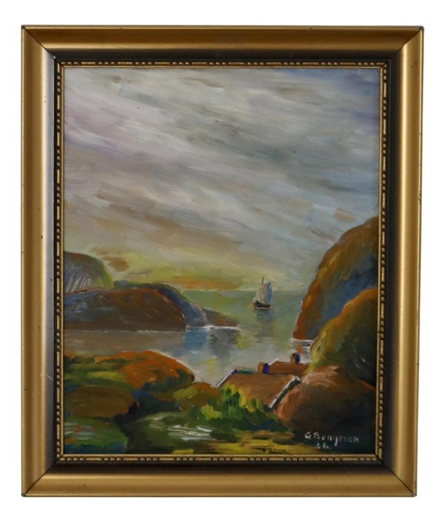G Bengtson, Landscape, 1936, Oil on Board, Framed for sale at Pamono