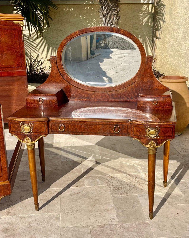 Neoclassical Bedside Table and Dressing Table, 1940s for sale at Pamono