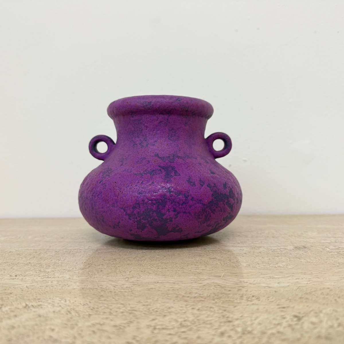 Purple Ceramic Vase from Zenith Gouda, Holland, 1970s for sale at Pamono