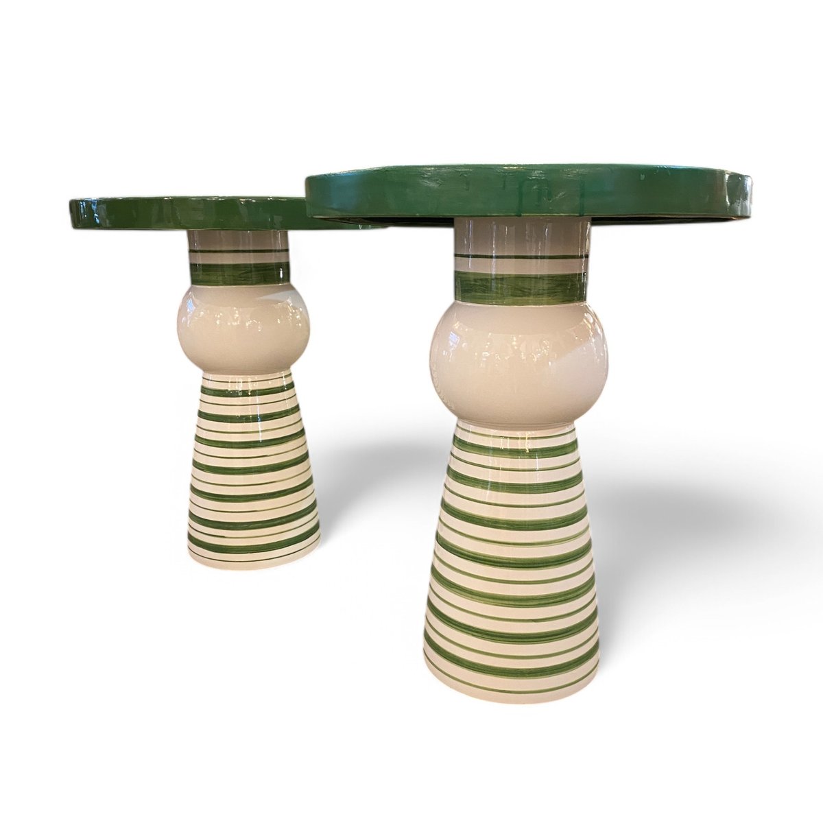 Ceramic Side Tables, 1980s, Set of 2 for sale at Pamono