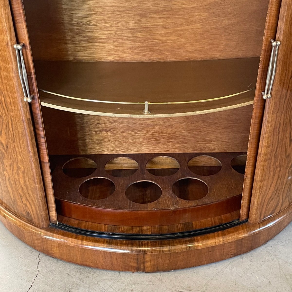 Art Deco Half Moon Bar Cabinet for sale at Pamono