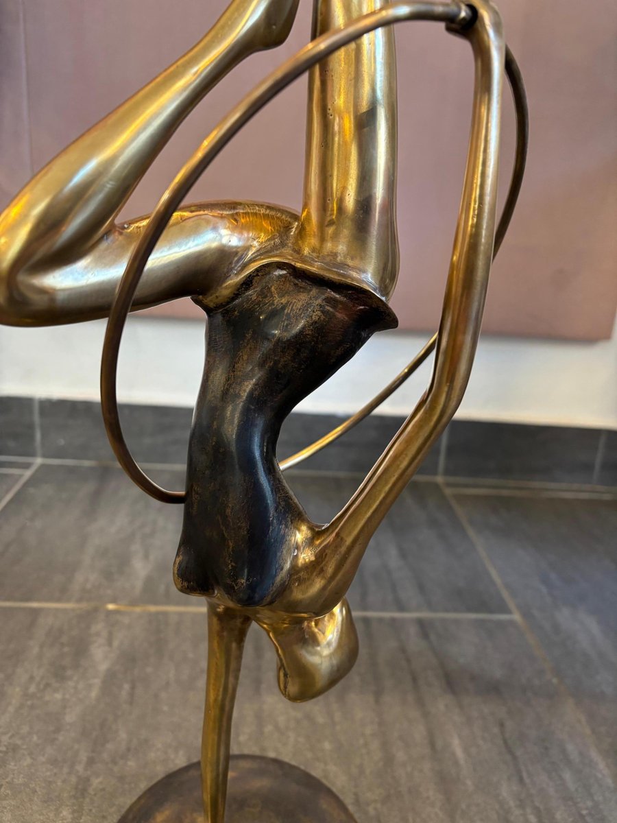 Bronze Hoop Dancer Figurine, 1930s for sale at Pamono