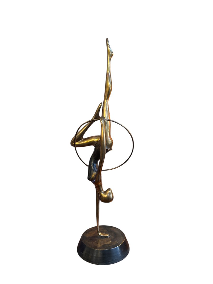 Bronze Hoop Dancer Figurine, 1930s for sale at Pamono