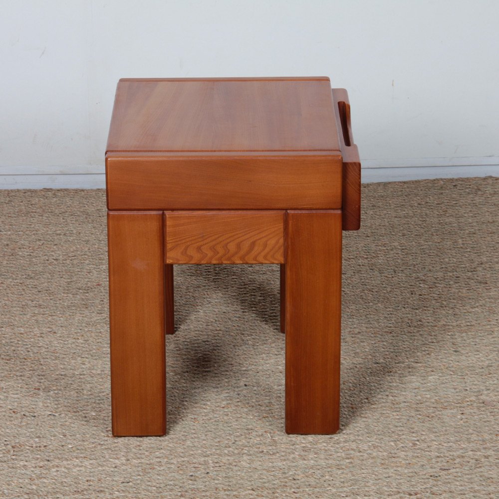 Elm Bedside Table from Maison Regain, 1980s for sale at Pamono