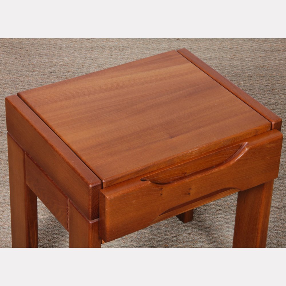 Elm Bedside Table from Maison Regain, 1980s for sale at Pamono