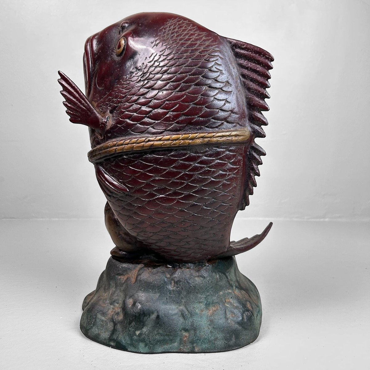 Taishō Cast Iron Statue of Ebisu with Sea Bream, Japan, 1920s for sale ...