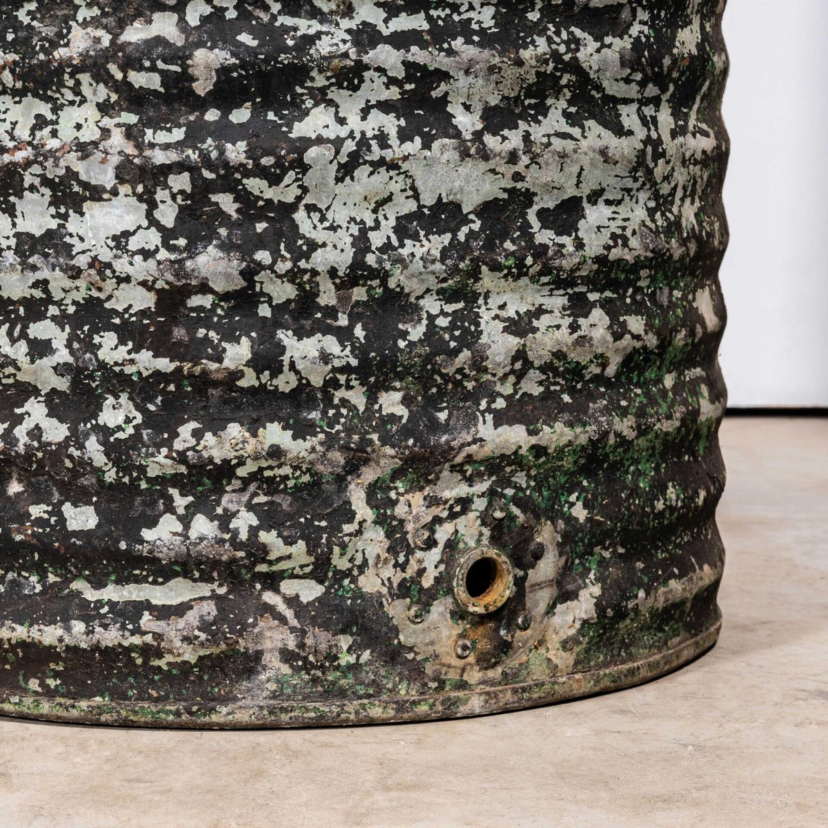 Vintage Large Round Galvanised Water Trough Tall, 1950s for sale at Pamono