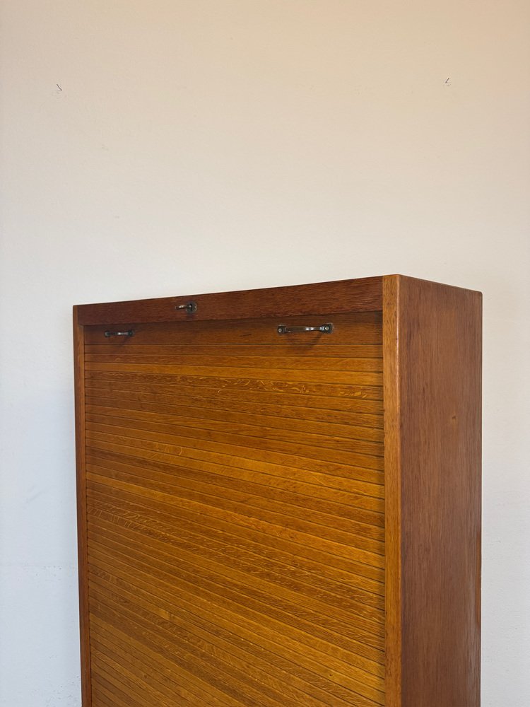 Rolling Shutter Cabinet with Desk for sale at Pamono