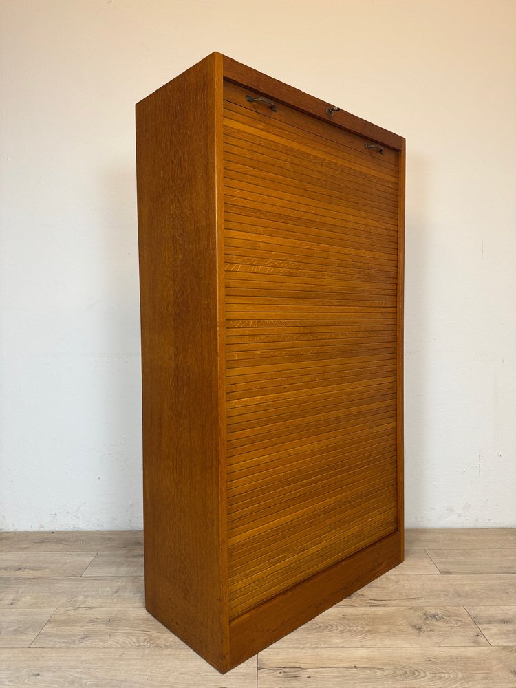 Rolling Shutter Cabinet with Desk for sale at Pamono