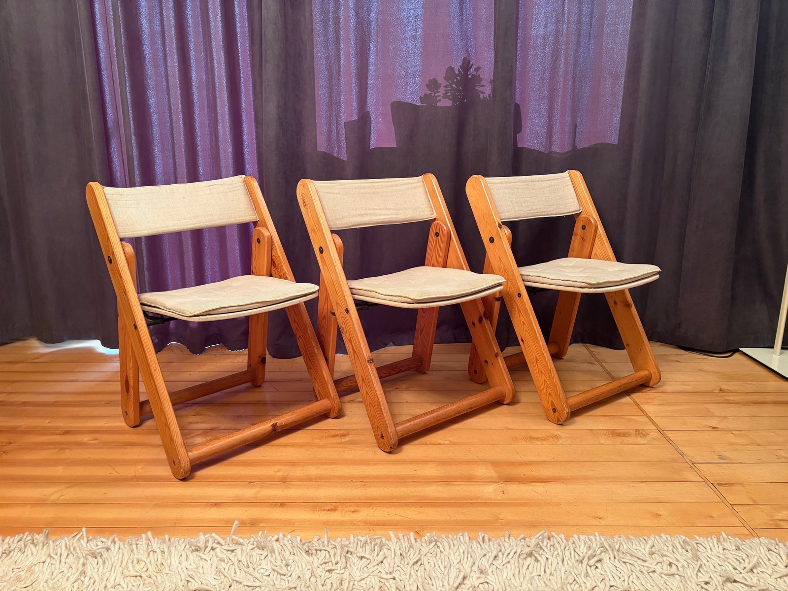 Kon-Tiki Chairs by Gillis Lundgren for Ikea, Sweden, 1970s, Set of 3 ...