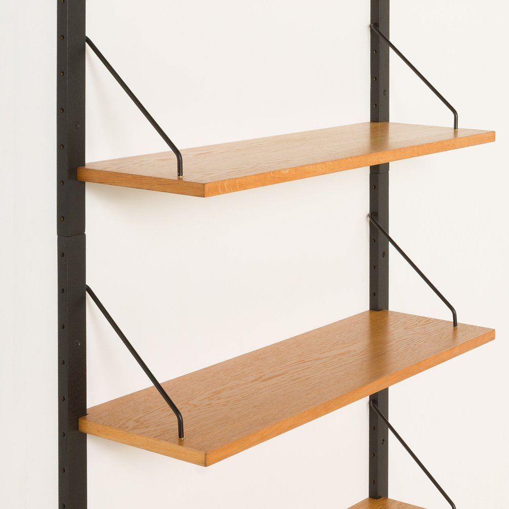 Scandinavian Modular Oak Shelving System, 1960s for sale at Pamono