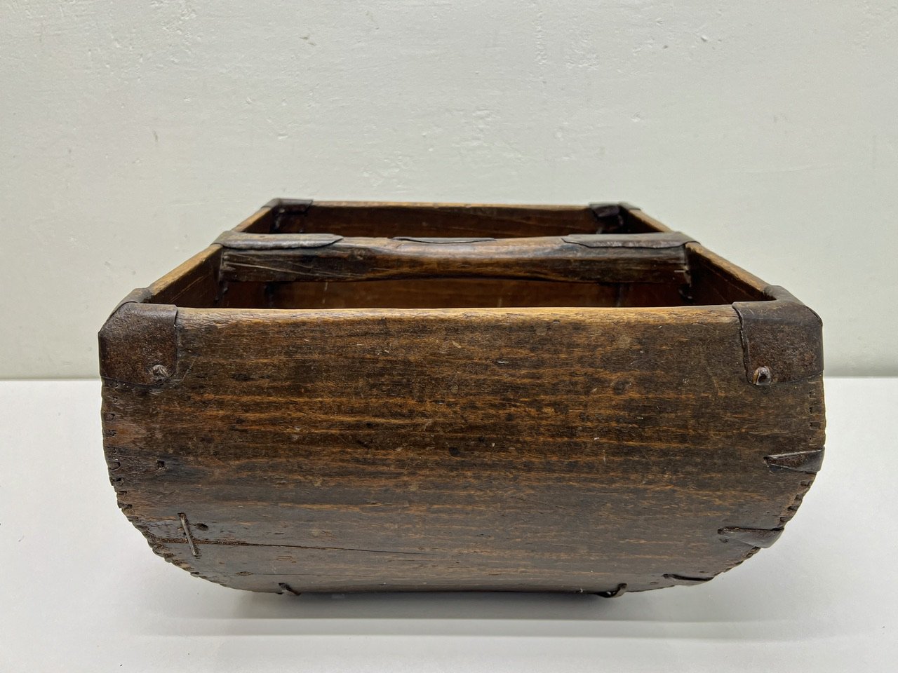 Antique Primitive Chinese Rice Basket in Wood and Iron, 1900s for sale ...