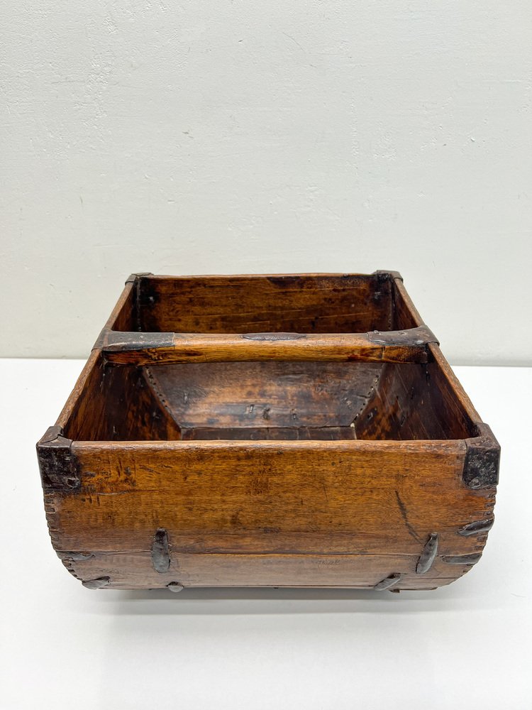 Antique Chinese Wood and Iron Rice Basket, 1900s for sale at Pamono