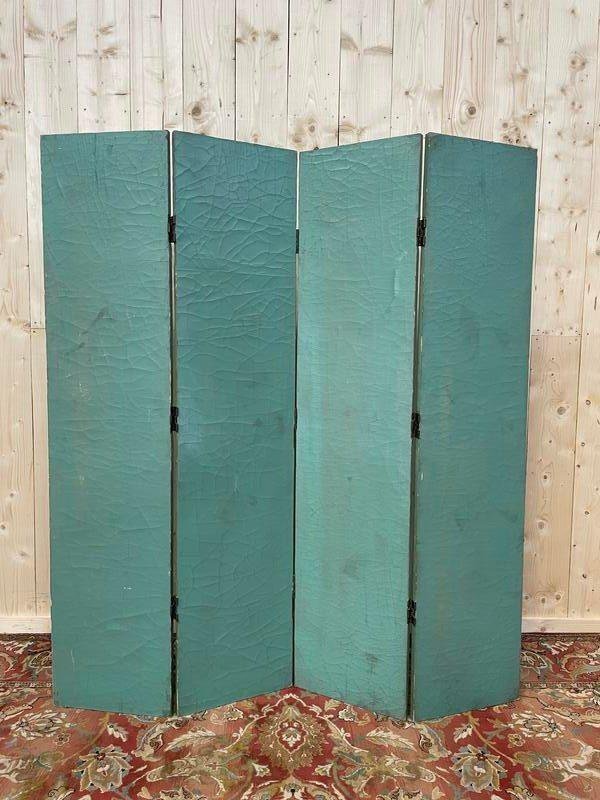 Painted Wooden Screen for sale at Pamono