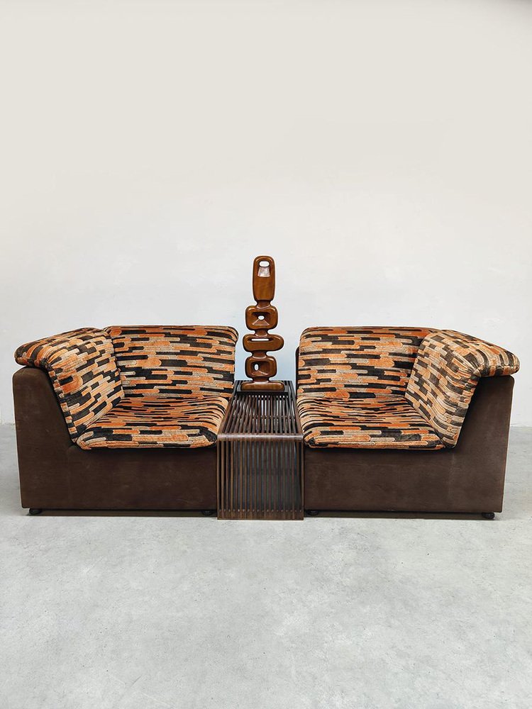 Vintage Graphic Modular 2 Seater Sofa Elements, 1970s for sale at Pamono
