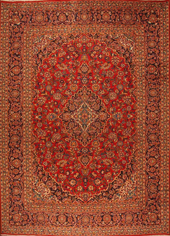 Large Hand-Knotted Middle Eastern Wool Rug for sale at Pamono