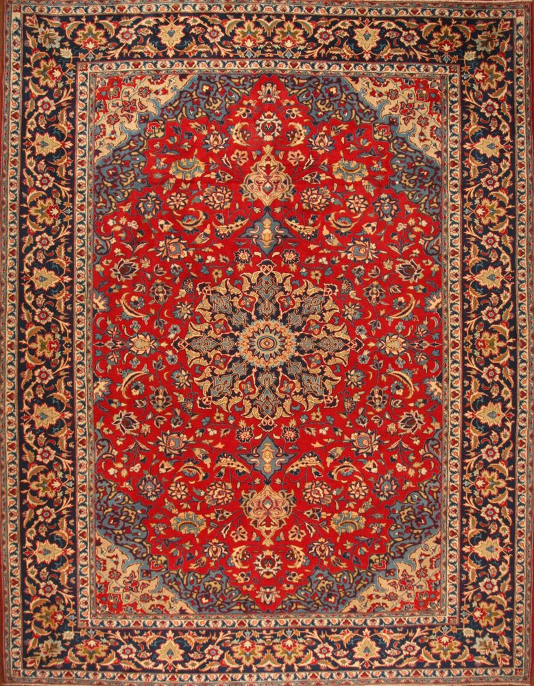 Large Hand-Knotted Middle Eastern Rug for sale at Pamono