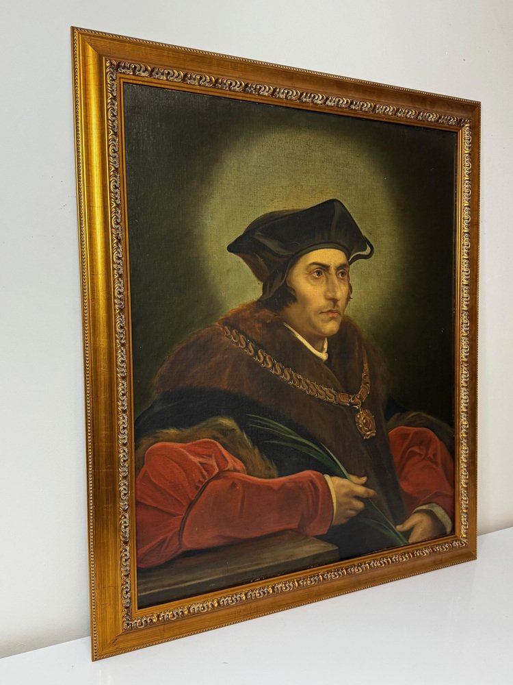 After Hans Holbein, Sir Thomas More Chancellor Duchy of Lancaster, Oil ...